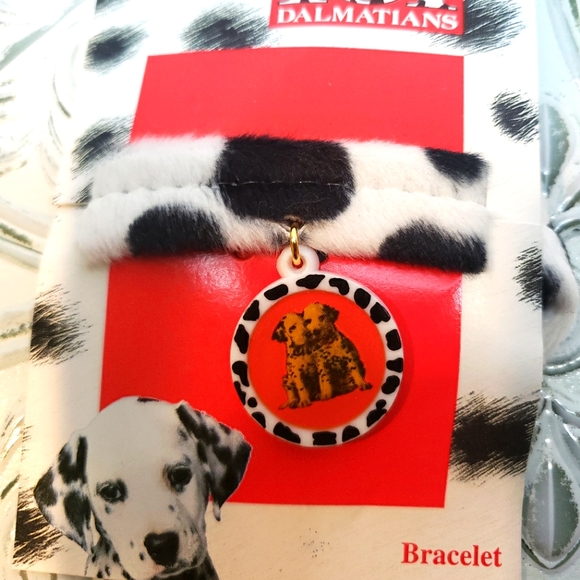 Disney | Accessories | 1 Dalmatian Fuzzy Velcro Close Bracelet Vtg ...